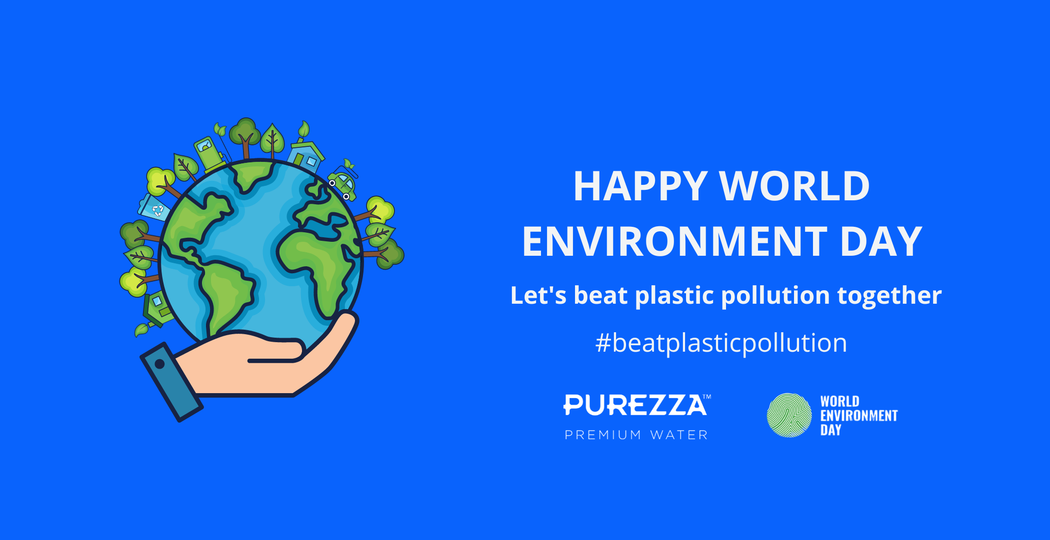 World Environment Day: let's beat plastic pollution together · Purezza